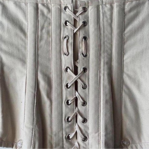 Intimates & Sleepwear | Vintage Cream Lace Up Under Bust Corset | Poshmark